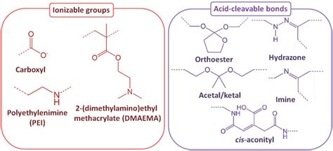 Chemical Structures Of Some Ph Responsive Groups Download Scientific