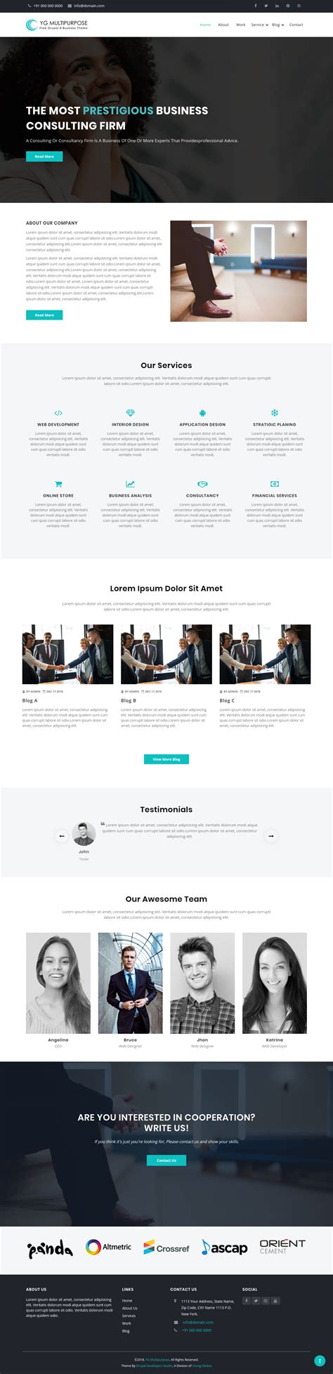 Yg Multipurpose Bootstrap Based Drupal 10 Theme