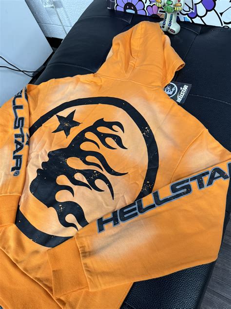 Hellstar Orange Hoodie Etsy