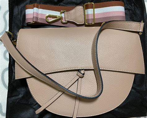 Sale Roberta Firenze Nude Modern Saddle Leather Bag Luxury Bags