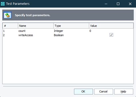 Test Parameters Dialog Testcomplete Documentation