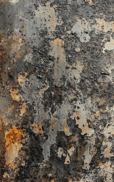 Weathered Tin Aged With Darkened Spots And Streaks Premium Ai