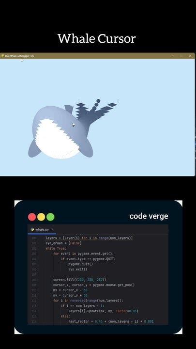 Whale Cursor Using Python Code Programming Python Css Trending