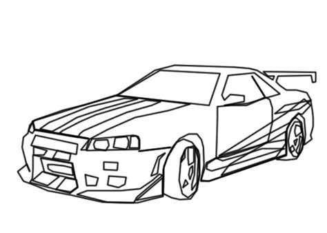 Skyline Car Coloring Pages
