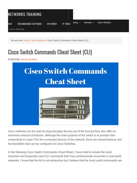 Cisco Cli Switch Commands Cheat Sheet Pdf Pdf Network Switch