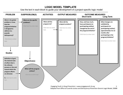 Logic Diagram In Word Diagrams Catalogue Within Logic Model Template Microsoft Word