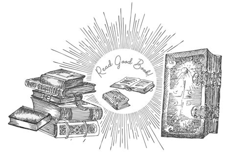 Banner With Hand Drawing Sketch Books Concept Vintage Design For Fair