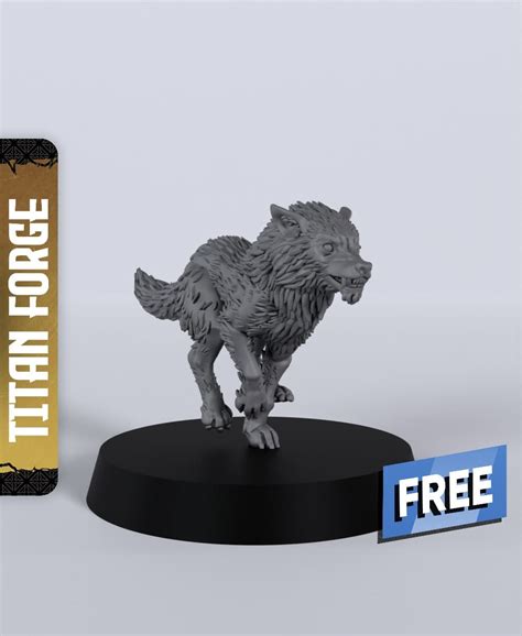 Wolf D With Free Dragon 5e Dnd Inspired For Rpg And Wargamers 3d