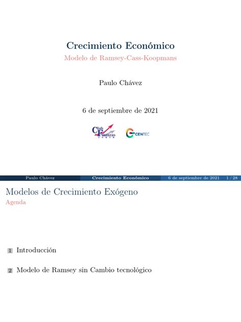 Modelo De Ramsey Cass Koopmans Descargar Gratis Pdf Crecimiento Económico Modelo Conceptual