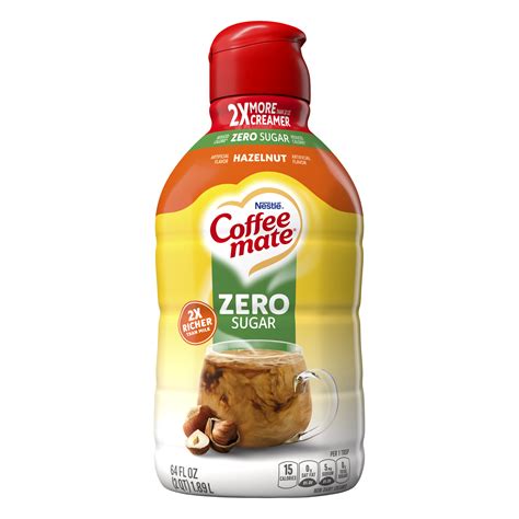 Zero Sugar Hazelnut Coffee Creamer 64 Oz Official Coffee Mate®