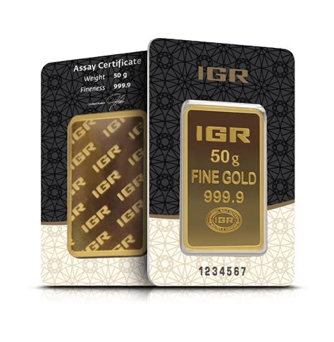 50 Gram Igr Gold Bar Carded