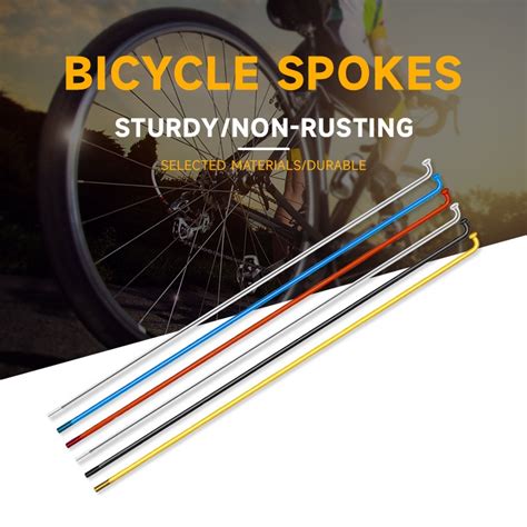 10pcs Mtb Bike Spokes Colorful W Nipples 14g Spokes For 2627529
