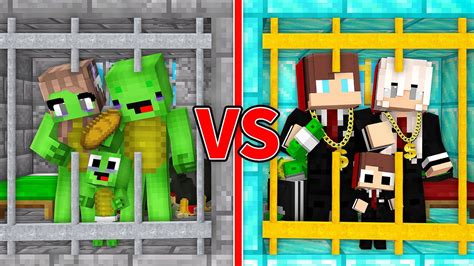 Mikey Family In POOR Prison Vs JJ Family In RICH Prison In Minecraft Maizen Minecraft Videos