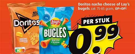 Doritos Nacho Cheese Of Lays Bugels Aanbieding Bij Boni