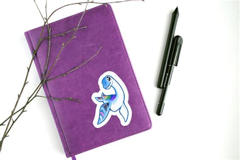 Lgbtq Pride Queer Cute Chibi Plesiosaur Marine Reptile Dinosaur Cartoon Sticker Pride In Stem