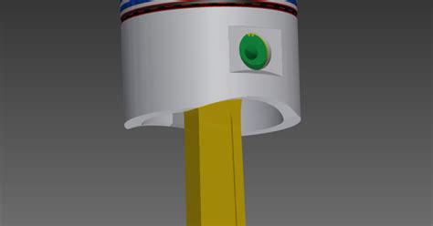 my projects piston designed in autodesk inventor