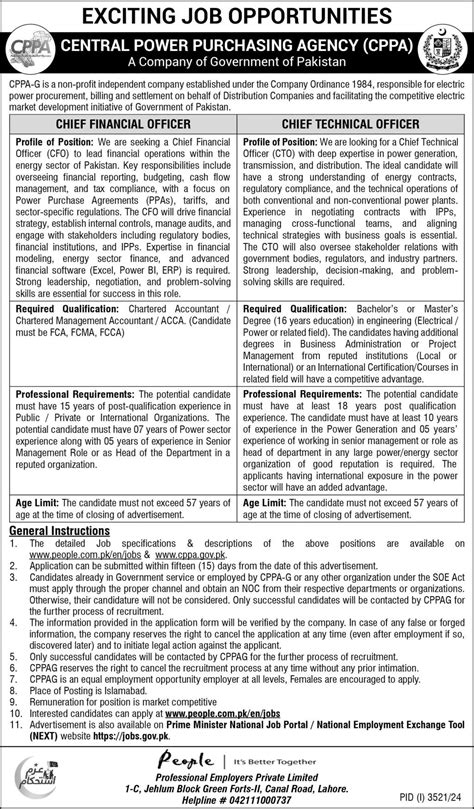 Chief Financial Officer At Central Power Purchasing Agency Cppa Job Junction
