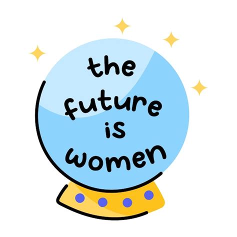Premium Vector Trendy Flat Sticker Of Women Future