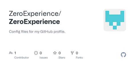 Github Zeroexperiencezeroexperience Config Files For My Github Profile
