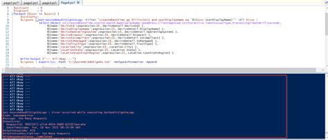 Azure Active Directory Powershell Get Azureadauditsigninlogs Limits