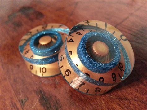 Jat Custom Guitar Parts Speed Knobs Royal Gold Turquoise Reverb
