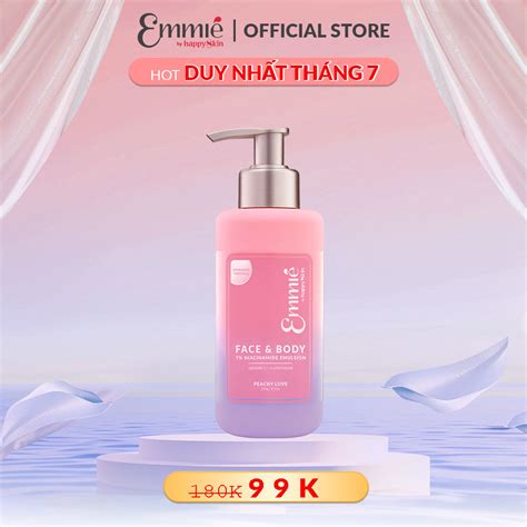 Sữa Tắm Đất Sét Acne Free Body Clay Wash Emmié 250ml Peachy Love Emmie By Happyskin