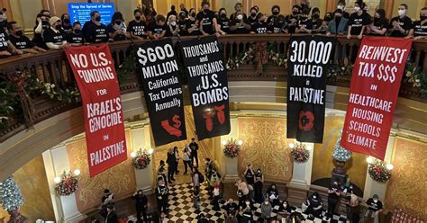 California Assembly Shut Down Over Protest Calling For Israeli