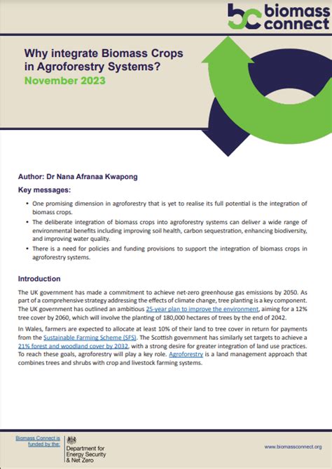 Why Integrate Biomass Crops Into Agroforestry Systems