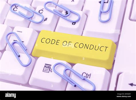 Handwriting Text Code Of Conduct Business Approach Ethics Rules Moral