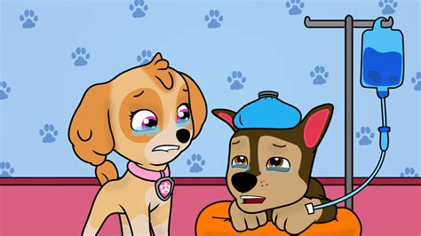 Paw Patrol Chase X Skye Sad Moment Chase Got Sick By Biuchoco On Deviantart