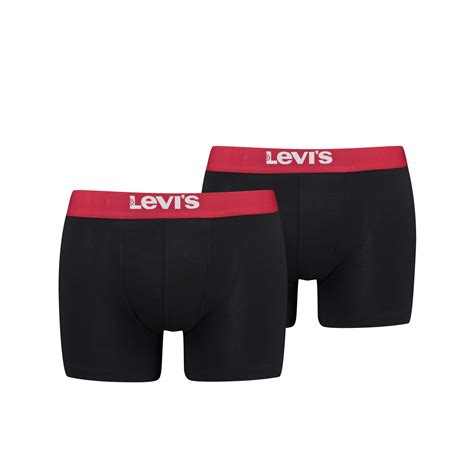 Levis Men Solid Basic Boxer 2 Pack Black Shaws