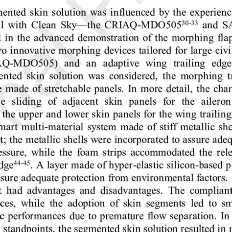 Skin Arrangements For Adaptive Camber Surfaces Download Scientific