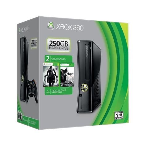 Restored Microsoft Xbox 360 Slim 250gb Wifi Game Console Bundle Black R9g 00198 Refurbished