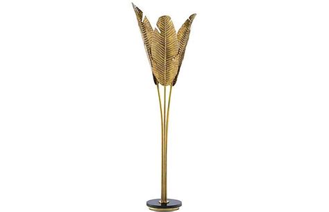 Tropical Floor Lamp Vintage Brassblack Currey And Company Đen