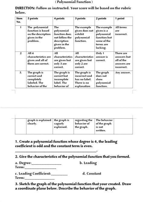 Second Quarter Performance Task Dreesmnhs Grade 10 Math Page Facebook