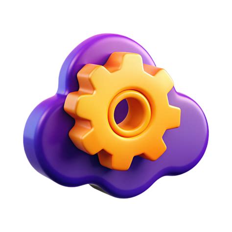 Cloud With Cogwheel 3d Graphic 46788873 Png