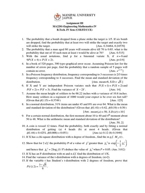 Assignment Iii Final Pdf Standard Deviation Normal Distribution