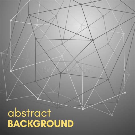 Polygonal Background With Molecular Connection Stock Illustration Illustration Of Icon