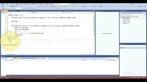 Vbnet String Functions Isnullorempty Codelearning Youtube