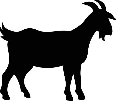 Black Goat Silhouette For Print Design 66386962 Vector Art At Vecteezy