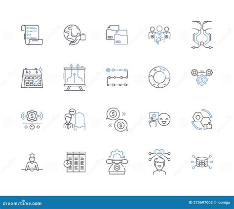 Cohort Affiliations Line Icons Collection. Membership, Fellowship, Association, Community, Group ...
