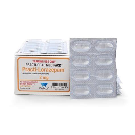 Practi Lorazepam Oral Unit Dose 100 Tablets 1025002 Wallcur