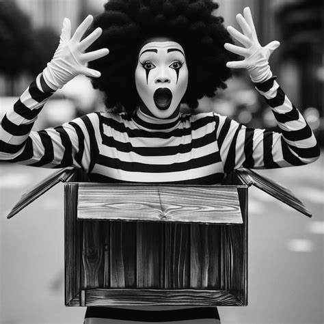 Cute Mime Girl Premium Ai Generated Image