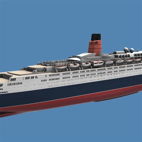 Stl File Rms Queen Elizabeth 2 Qe2 Ocean Liner 3d Print Model Latest Years Version・3d Print
