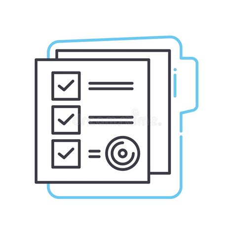 Project Tasks Line Icon Outline Symbol Vector Illustration Concept