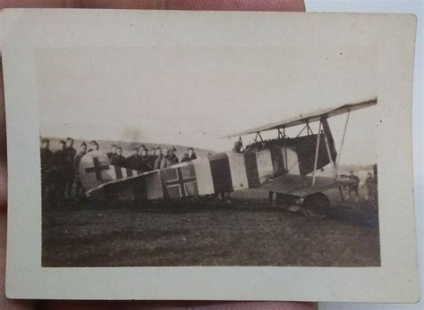 Original Antique Captured Ww1 German Flying Circus Camo Airplane