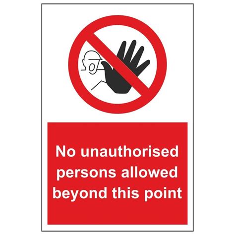 Strictly No Unauthorised Entry Linden Signs And Print