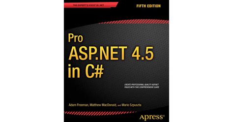 Cover Pro Aspnet 45 In C Fifth Edition Book