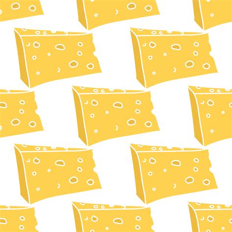 Seamless Cheese Pattern Doodle Vector Pattern With Cheese Icons