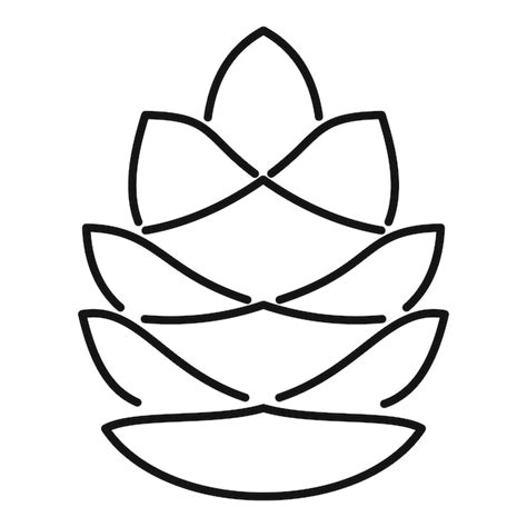 Premium Vector Xmas Pine Cone Icon Outline Xmas Pine Cone Vector Icon For Web Design Isolated